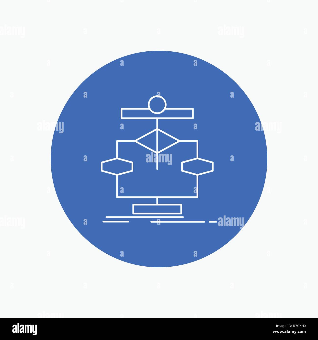 Algorithm, chart, data, diagram, flow White Line Icon in Circle ... Algorithm, chart, data, diagram, flow White Line Icon in Circle ...