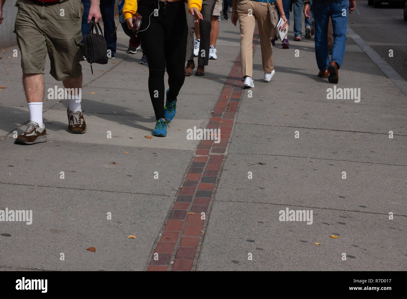 Red line boston freedom trail hi-res stock photography and images - Alamy