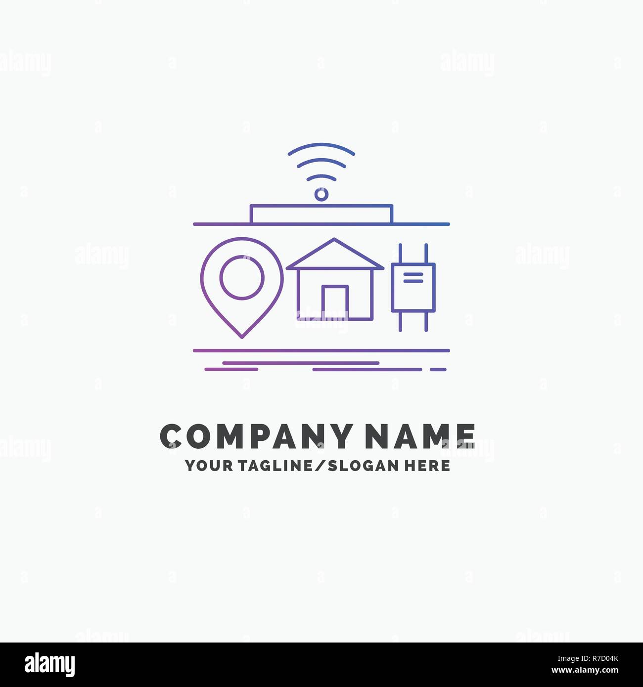 Iot technology logo Stock Vector Images - Alamy