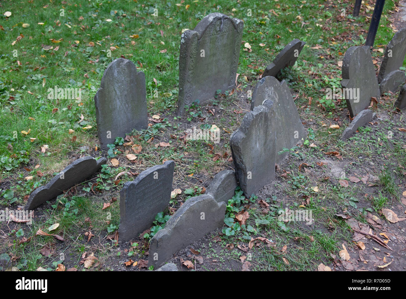 The historic Granary Burial Ground on the Freedom Trail in Boston, MA ...