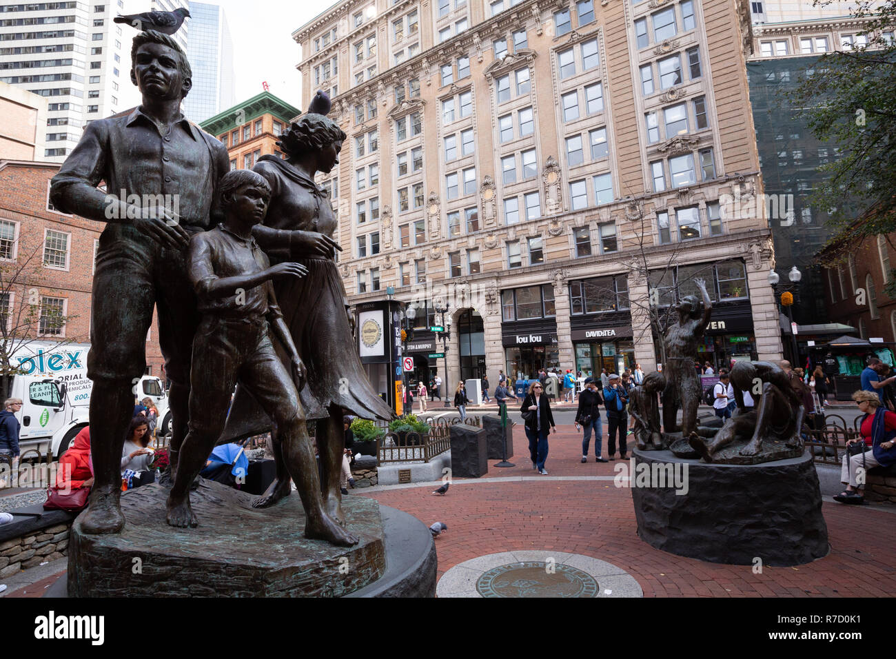 Boston Irish Famine Memorial, Boston, MA Stock Photo - Alamy