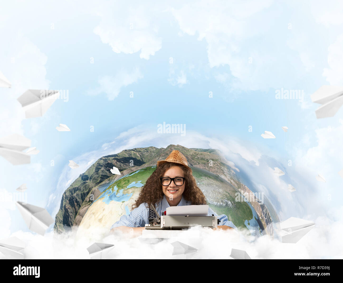 Creative inspiration of young female writer Stock Photo - Alamy
