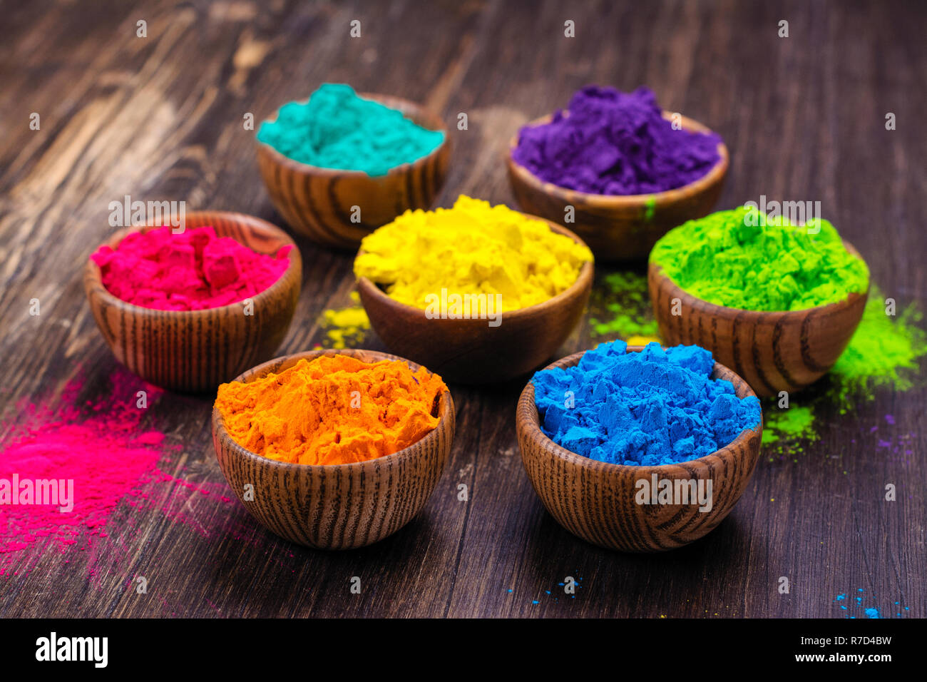 Colorful Indian powder paints Stock Photo - Alamy