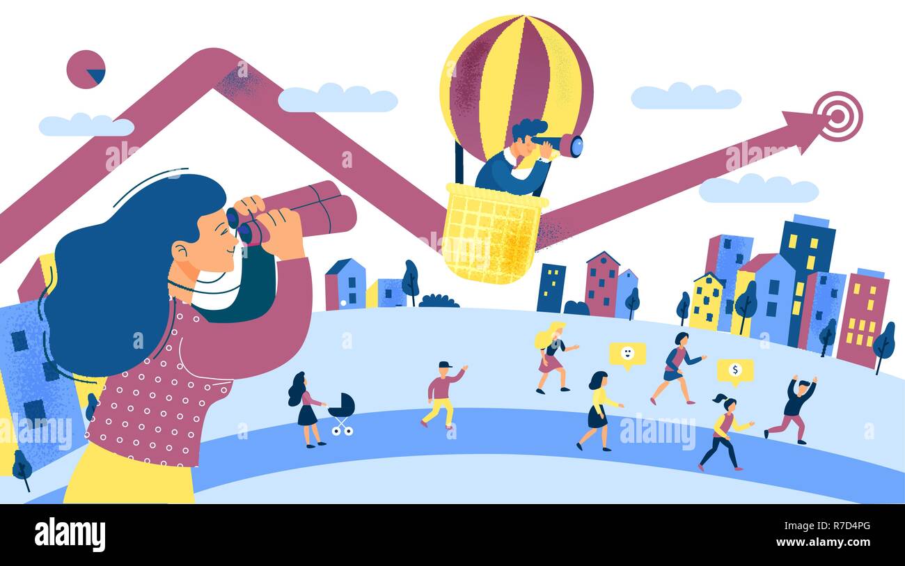 Finance Growth Investment for Business Profit. City Scene Group of ...