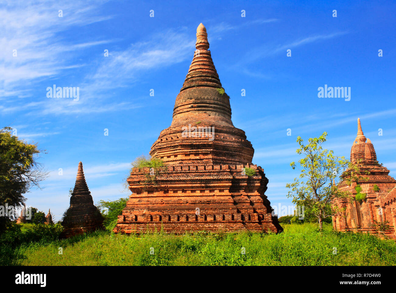 Ancient temples in the archaeological zone, Bagan, Myanmar (Burma Stock ...