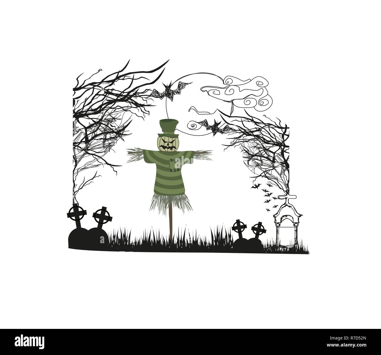 Cross black crow on Stock Vector Images - Alamy