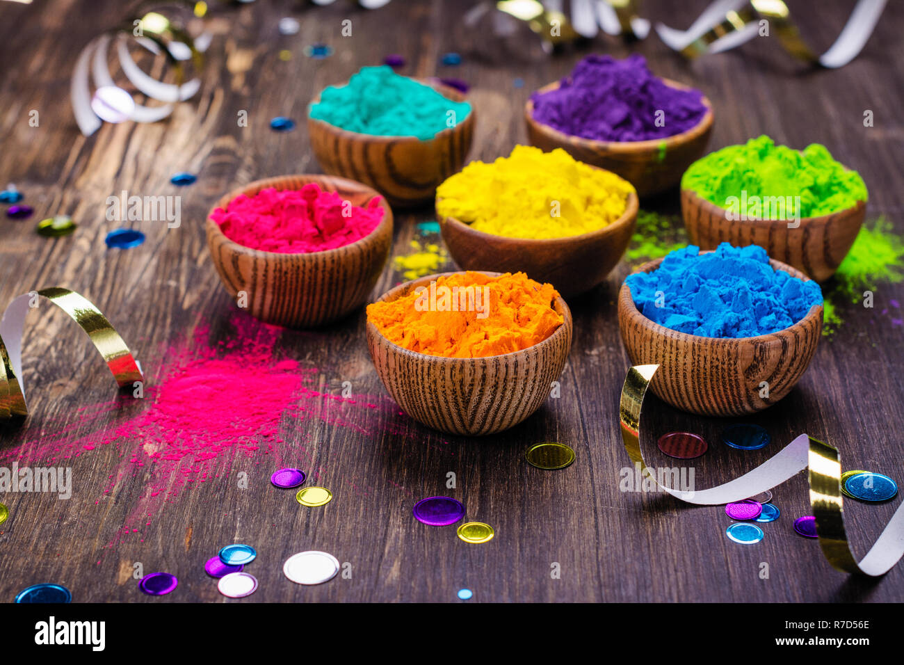 Colorful Indian powder paints Stock Photo - Alamy