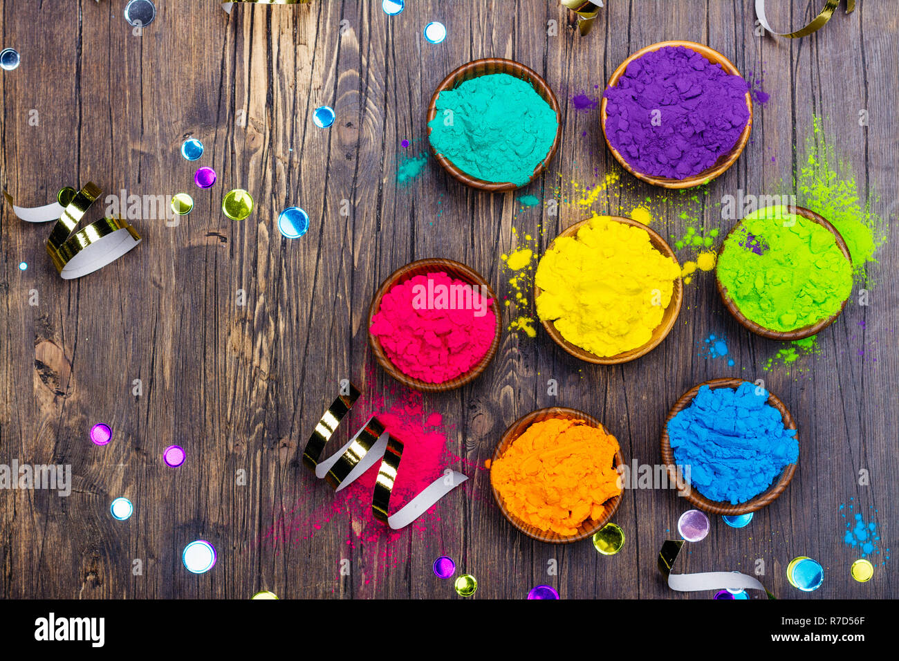 Colorful Indian powder paints Stock Photo - Alamy
