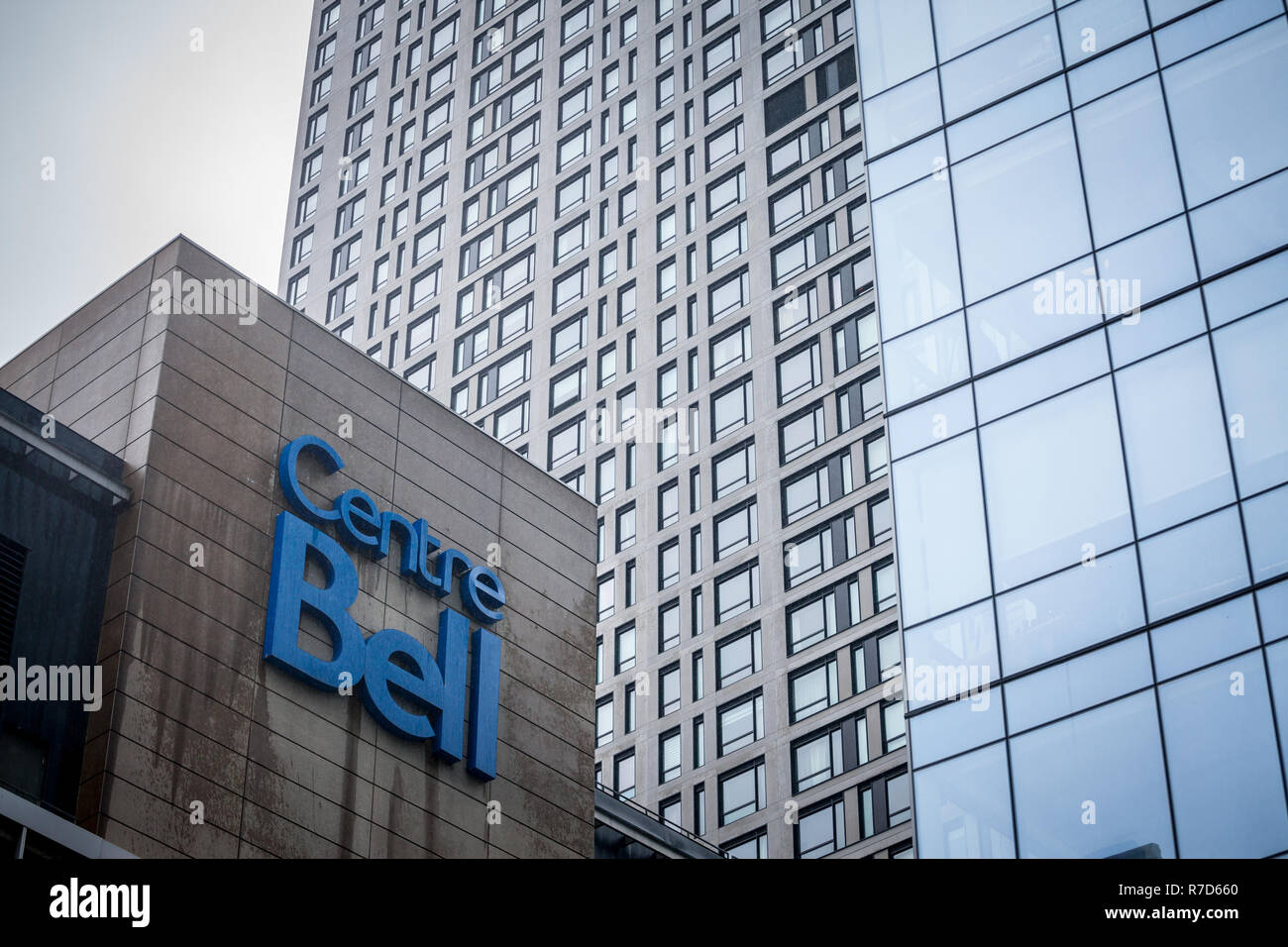 MONTREAL, CANADA - NOVEMBER 3, 2018: Bell Center logo, known as Centre ...