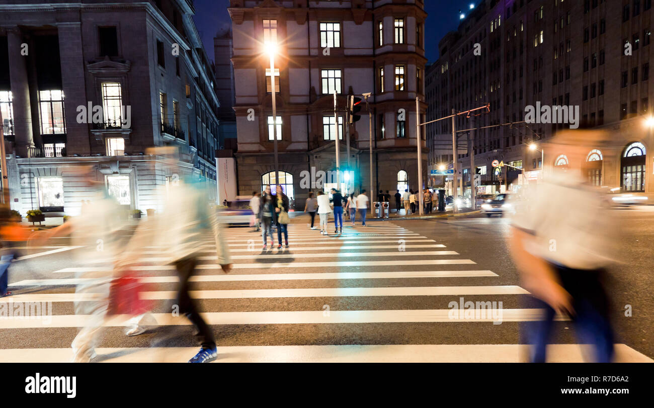 the scene of the bund street in shanghai,China Stock Photo - Alamy