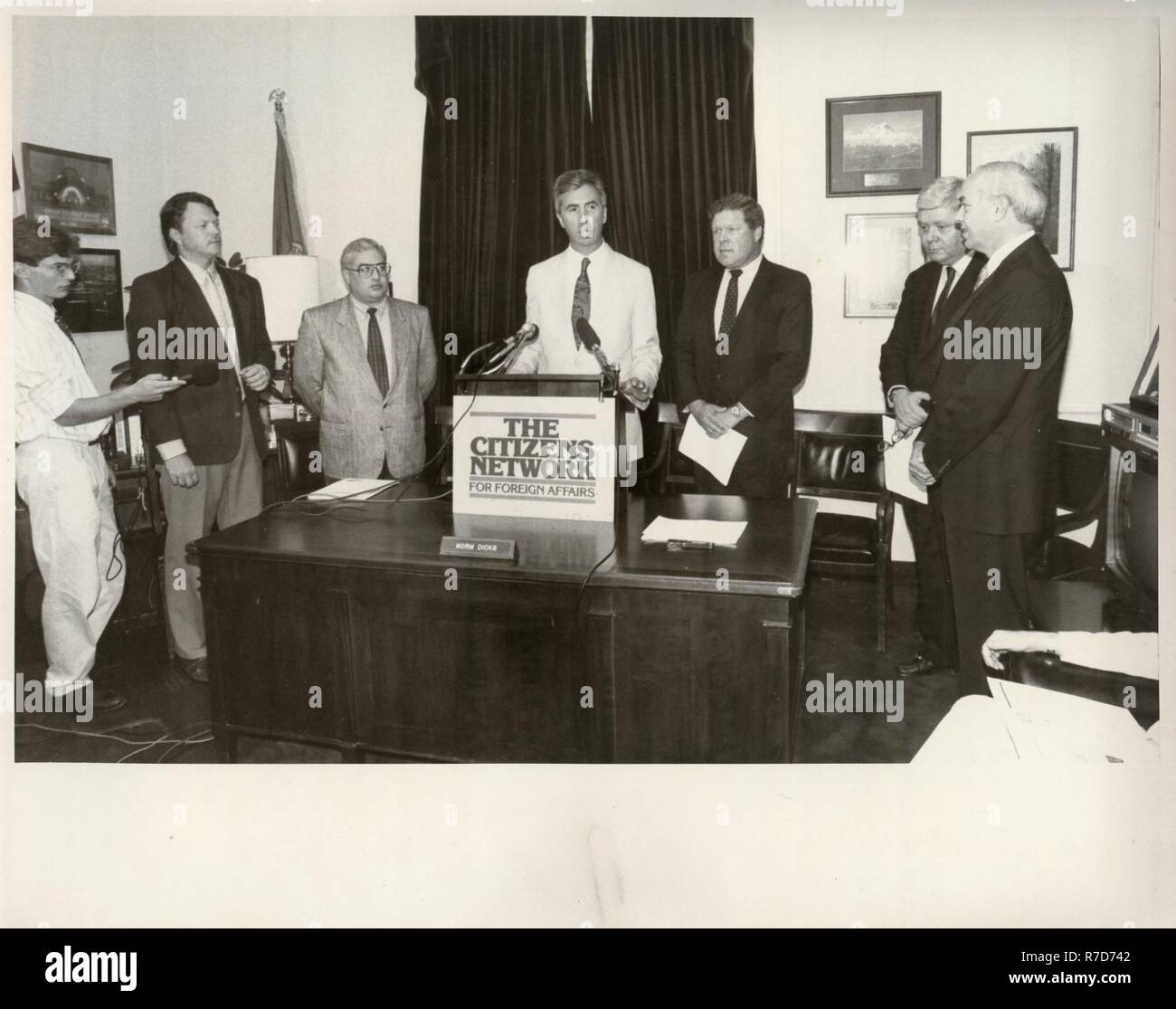 men holding conference Stock Photo - Alamy