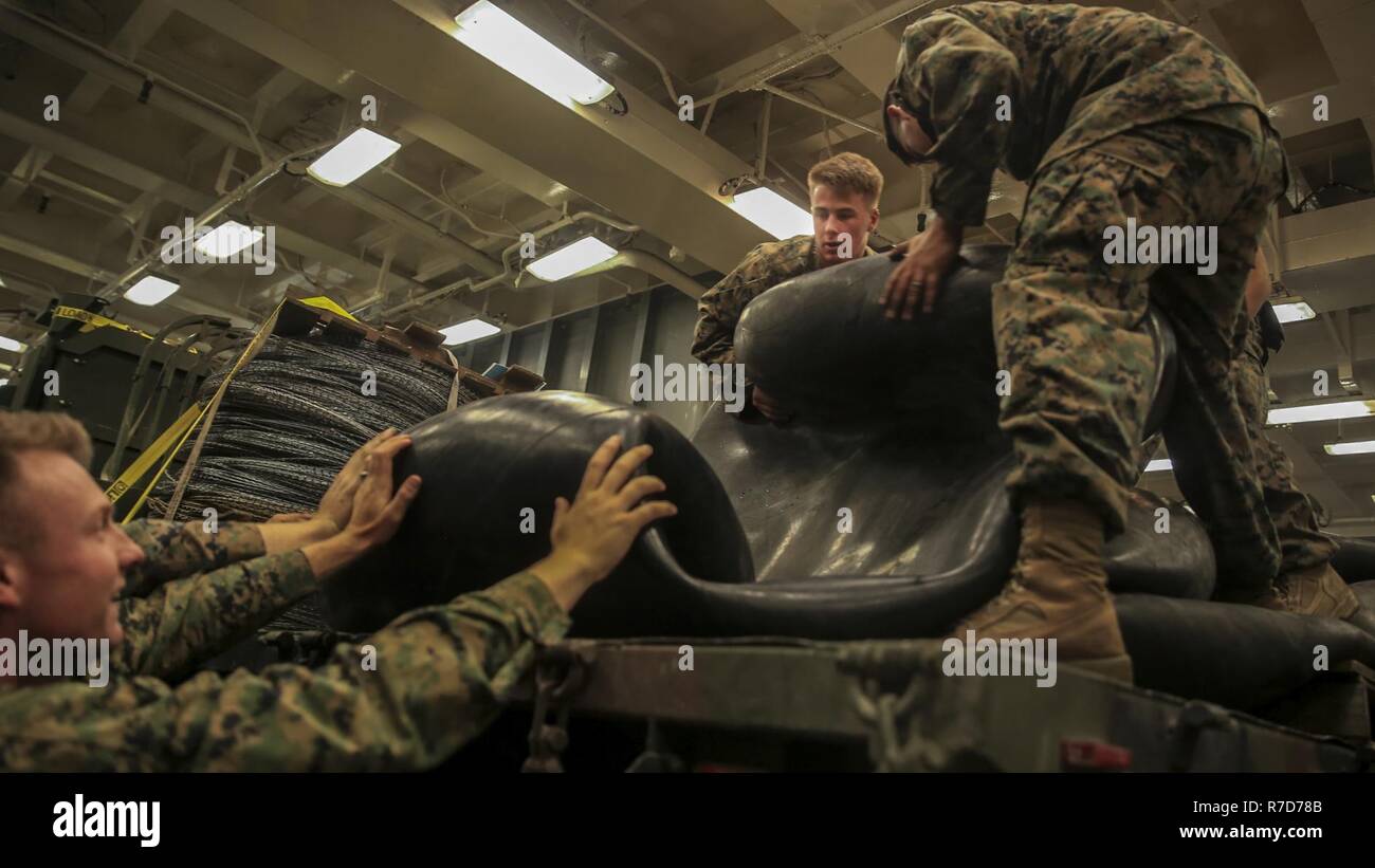 PACIFIC OCEAN– Marines with the Combat Logistics Battalion 15, the ...