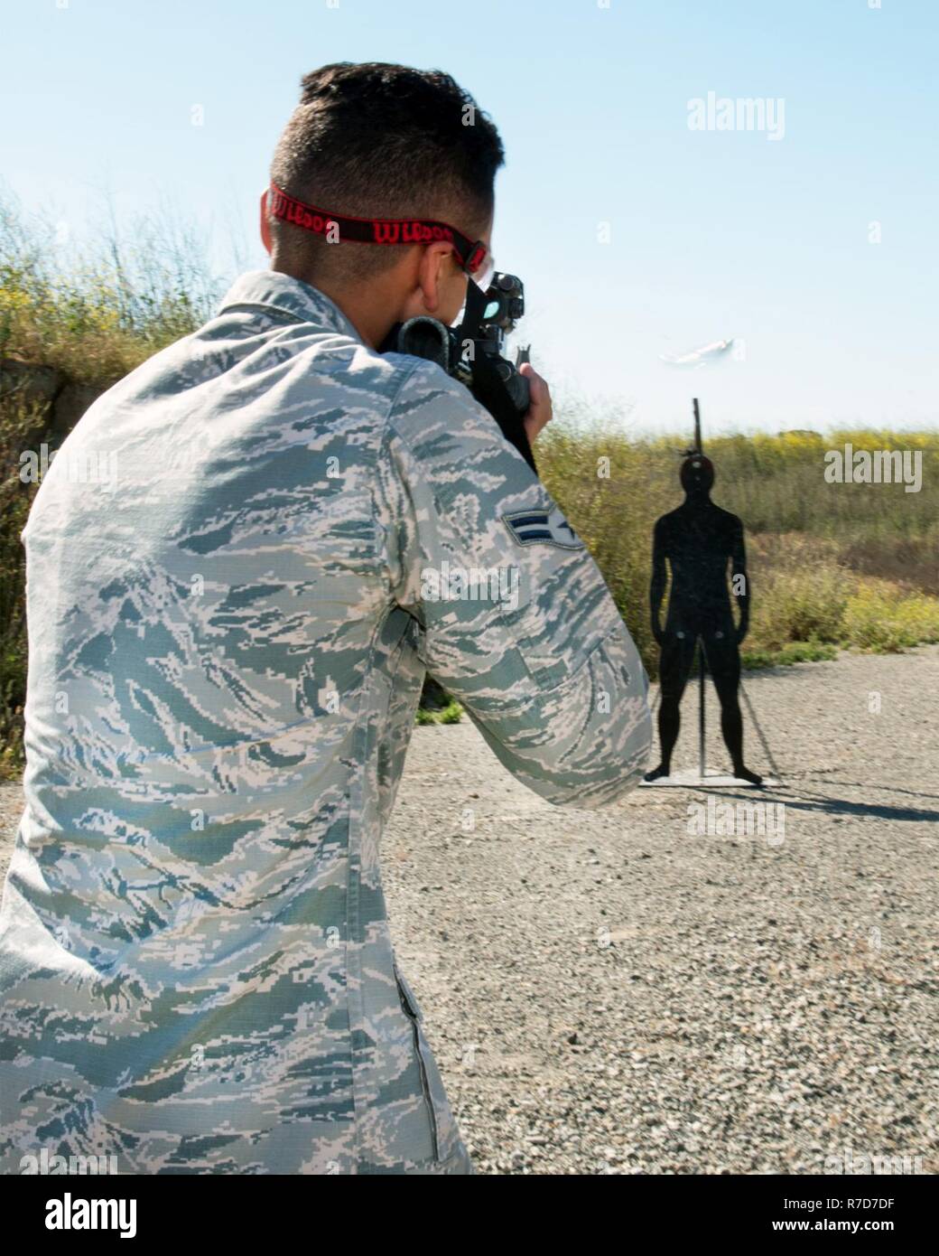 U.S. Air Force Airman 1st Class Joshua Adolf from the 60th Security ...