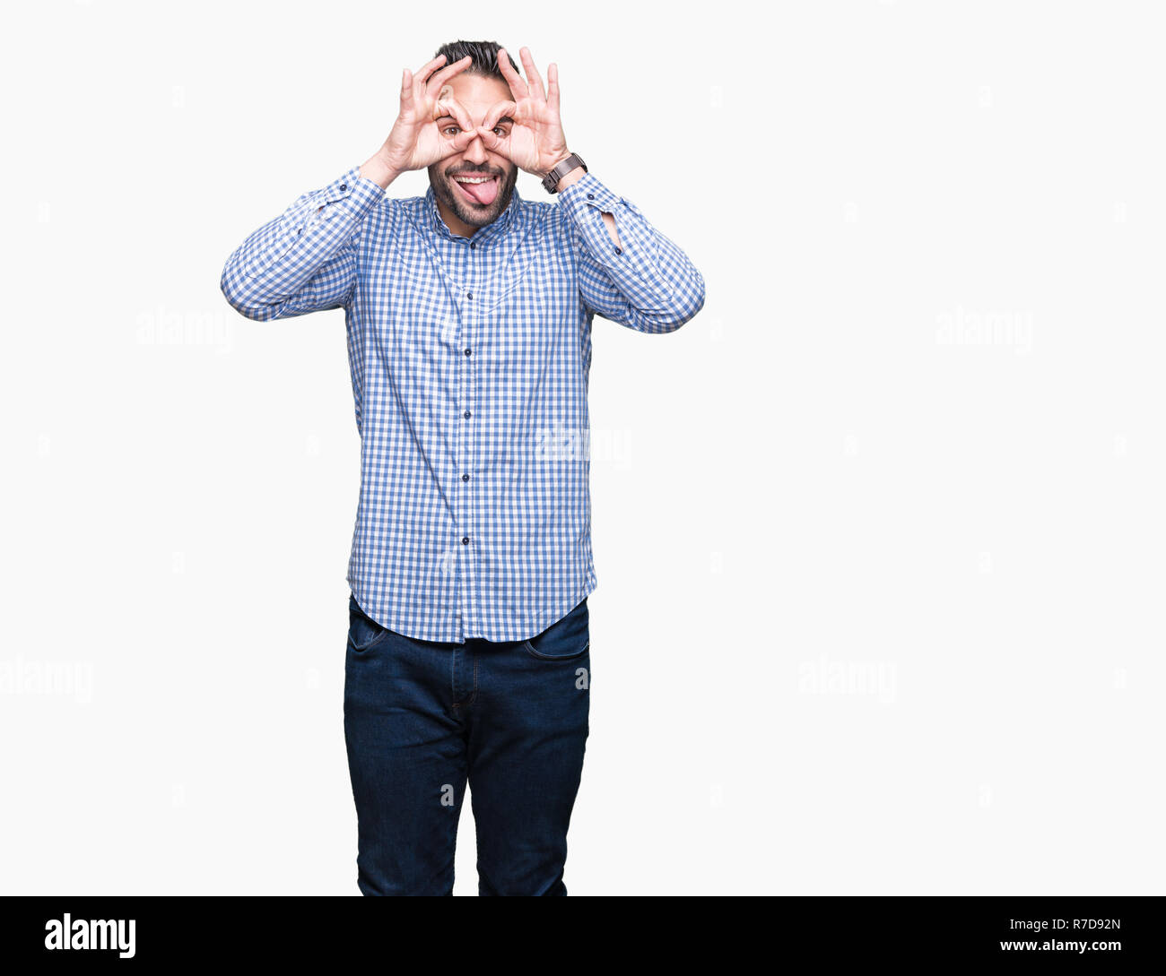 Young man look sticking Cut Out Stock Images & Pictures - Alamy