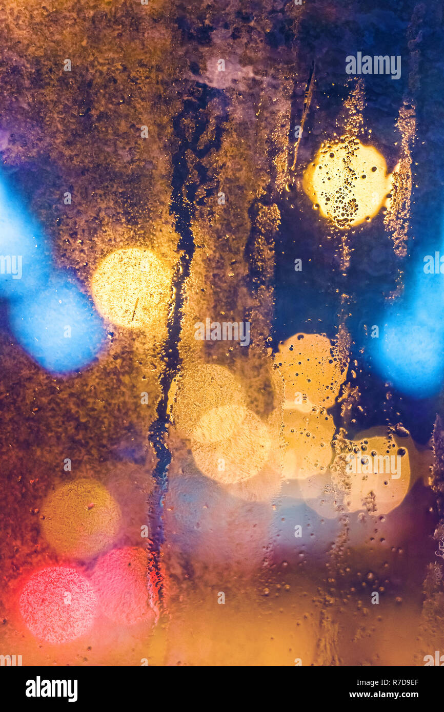 Rain drops close-up on window Stock Photo - Alamy