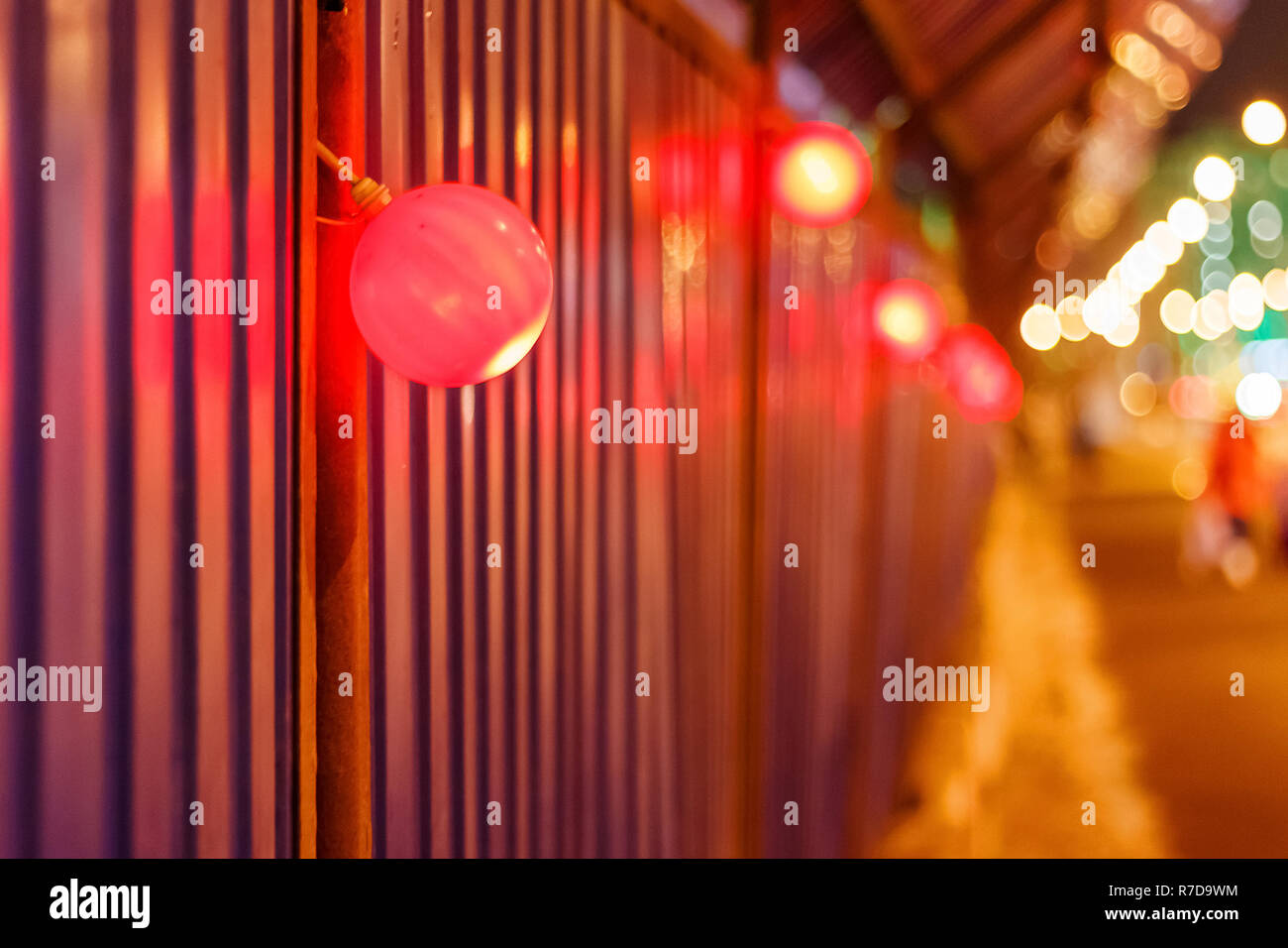 Round red warning lights Stock Photo - Alamy