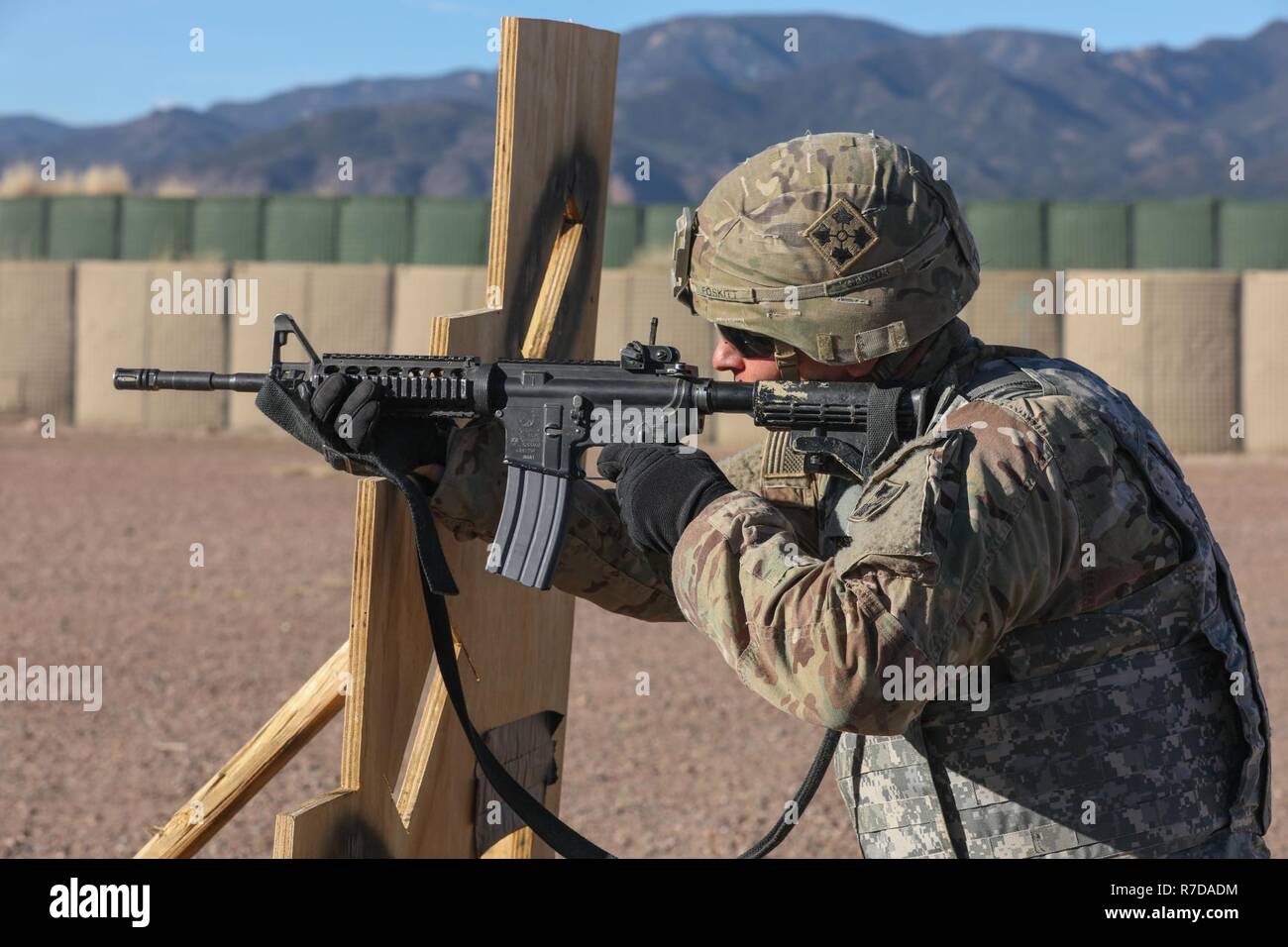 Sgt. Garrett Foskitt, assigned to Alpha Company, 52nd Brigade Engineer ...