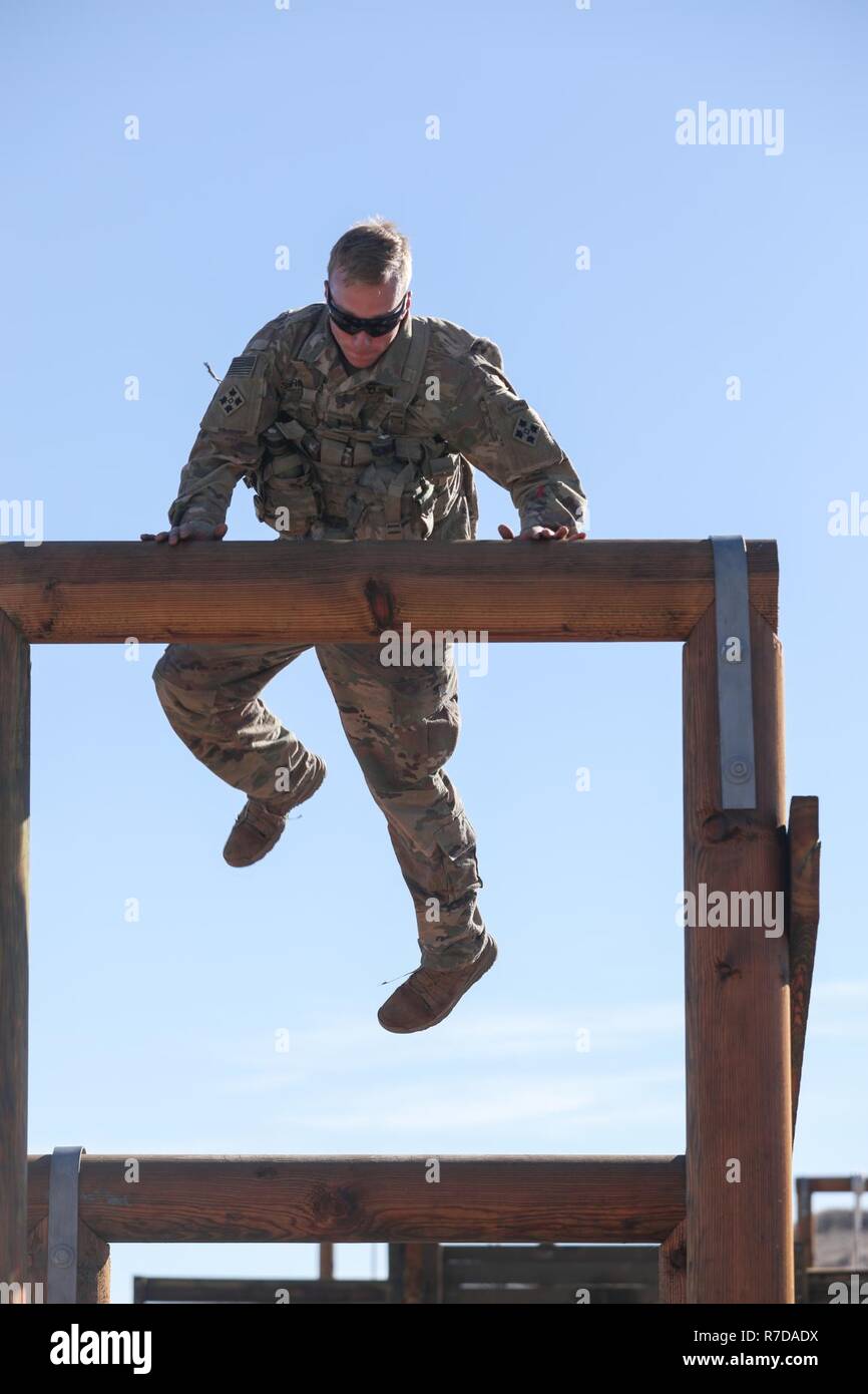 1st Lt. Dustin St. Arnaud, assigned to Alpha Company, 52nd Brigade ...
