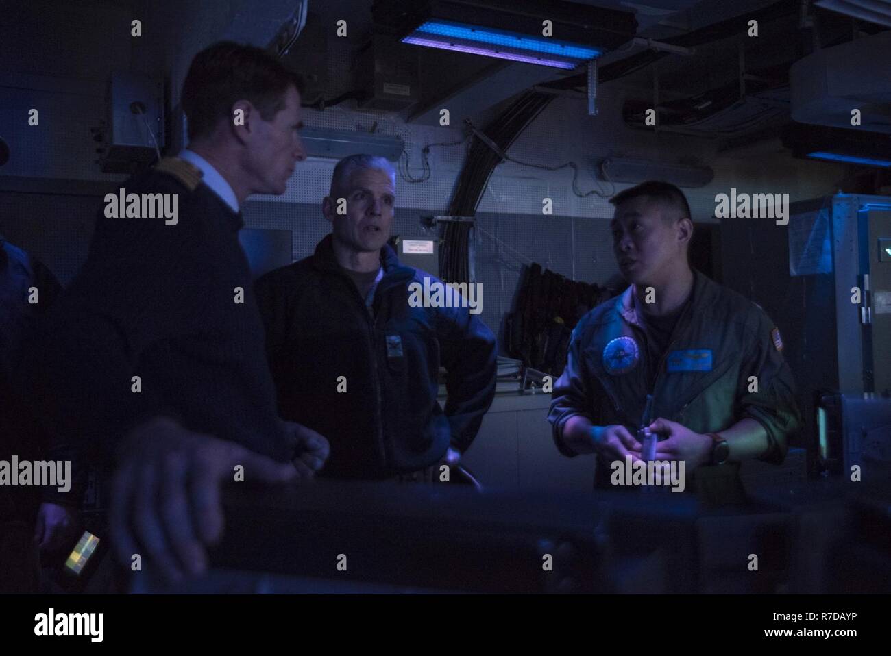 NORFOLK, Va. (Nov. 27, 2018) Cmdr. Don Clemons, right, from Aiea ...