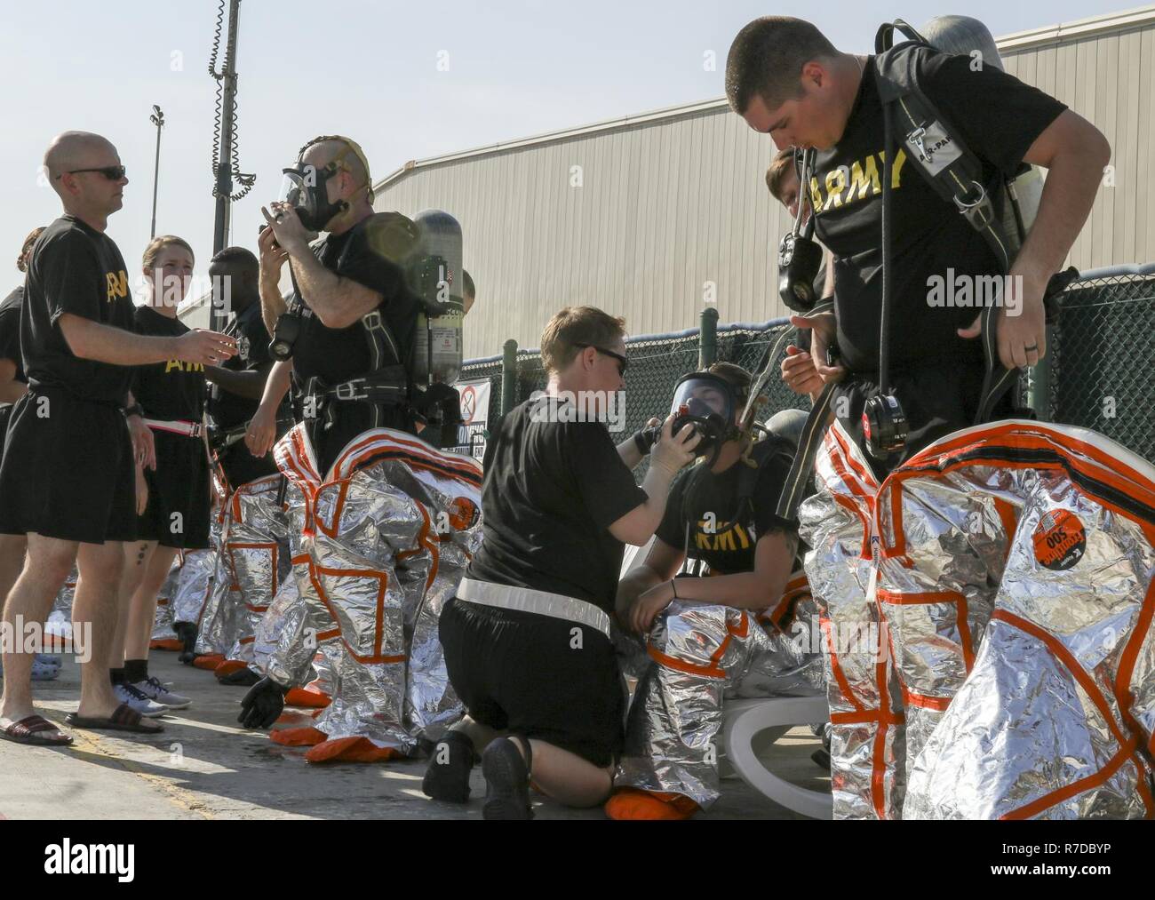 U.S. Army Soldiers assigned to the 637th Chemical, Biological ...