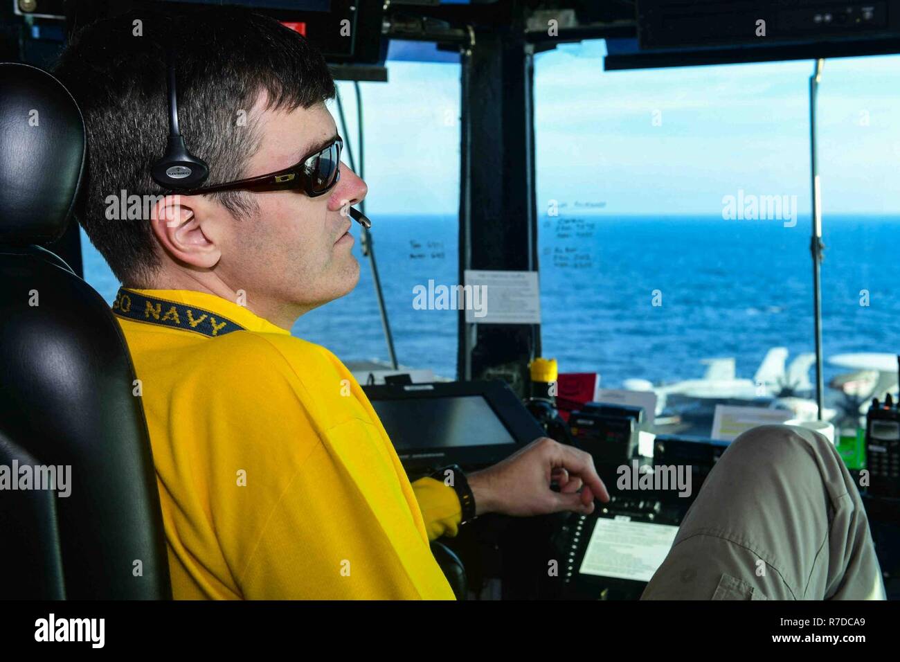 MEDITERRANEAN SEA (Dec. 3, 2018) Cmdr. Kenneth Froberg oversees flight ...