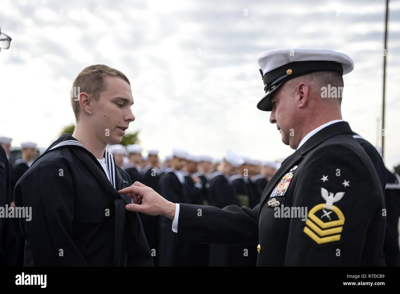 Service dress blues uniform inspection hi-res stock photography and ...