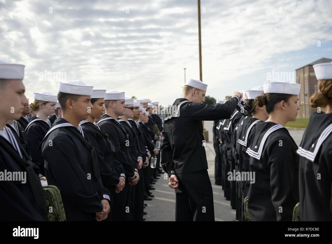 Service dress blues uniform inspection hi-res stock photography and ...