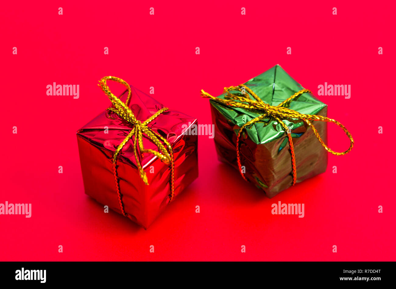 Two christmas gift boxes hi-res stock photography and images - Alamy