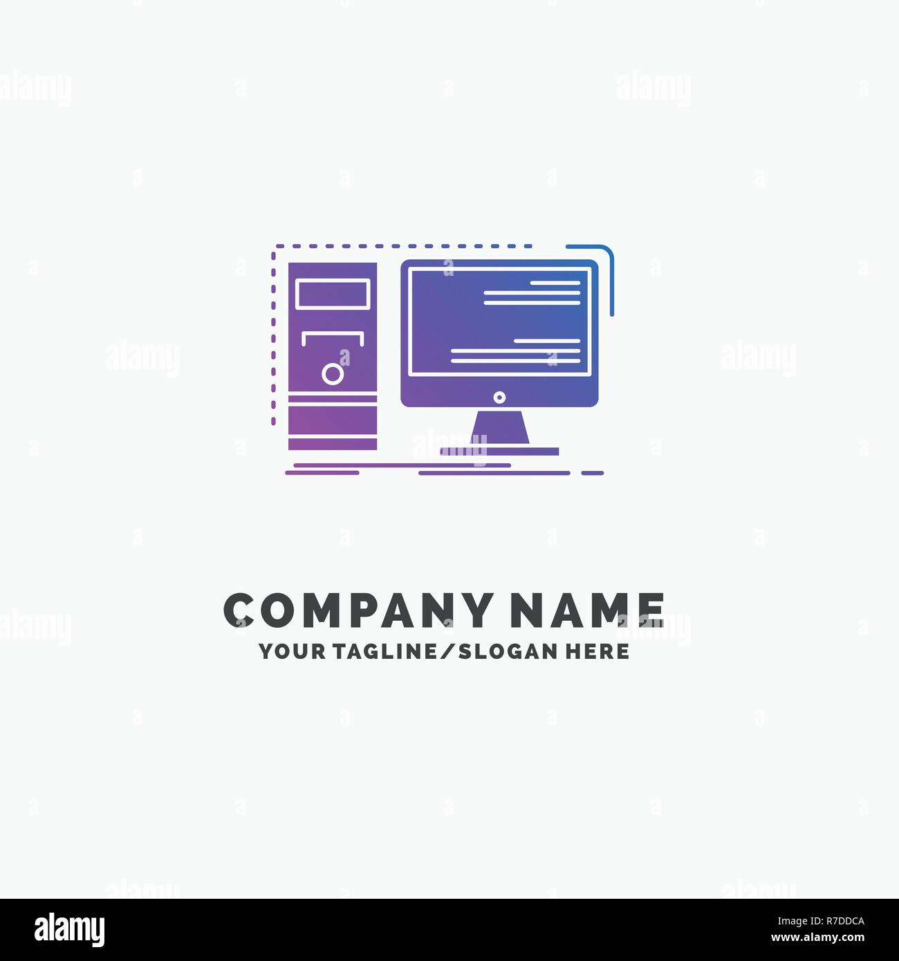 Desktop logo computer workstation icon hi-res stock photography and ...