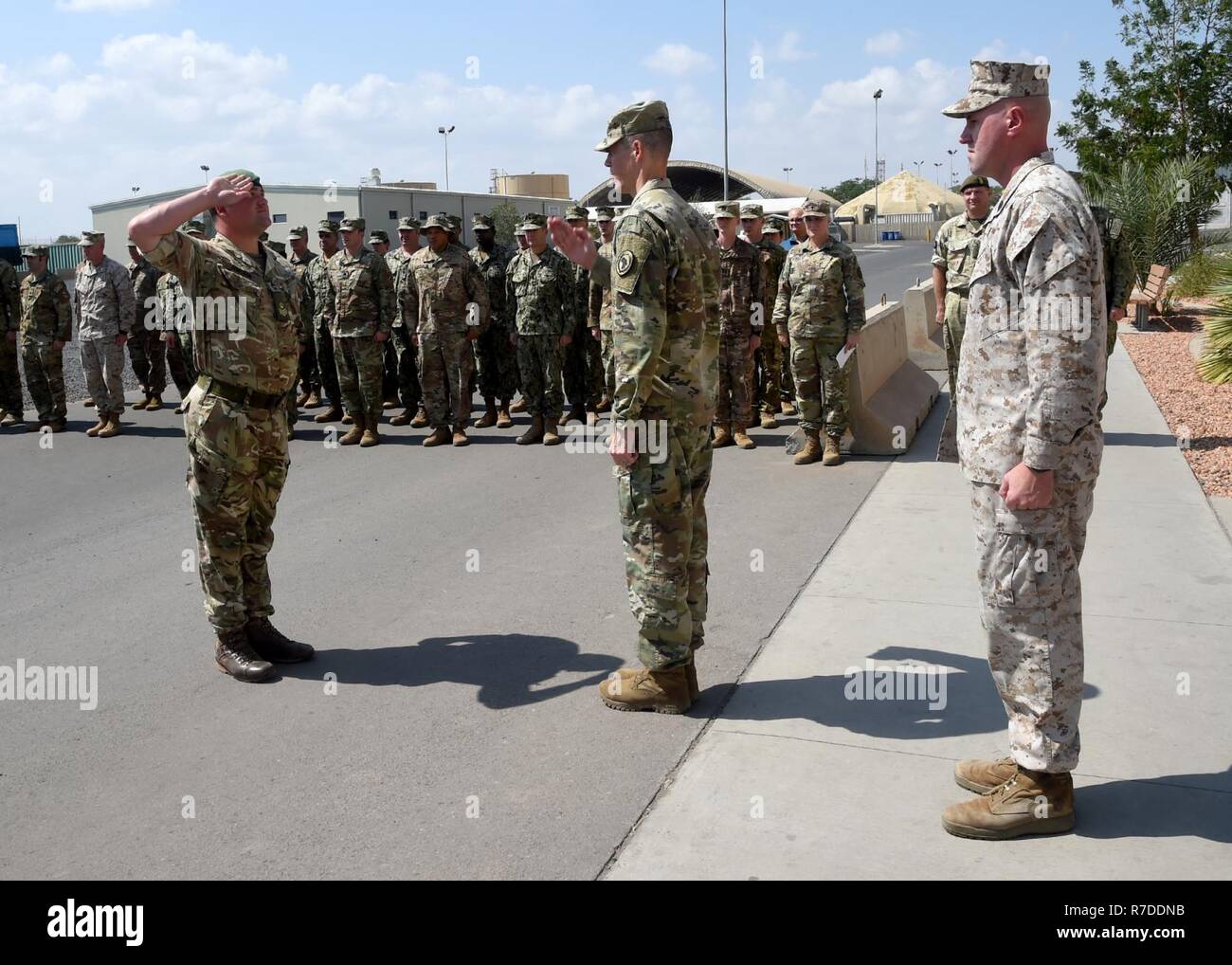 U.S. Army Brig. Gen. William L. Zana (center), deputy commander ...