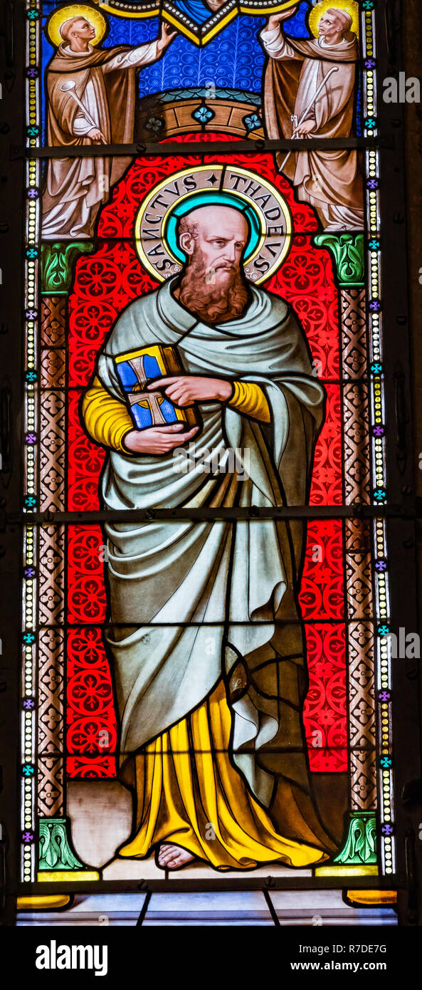 Saint Thadeus Jude Apostle Disciple Stained Glass Baptistery of Saint ...