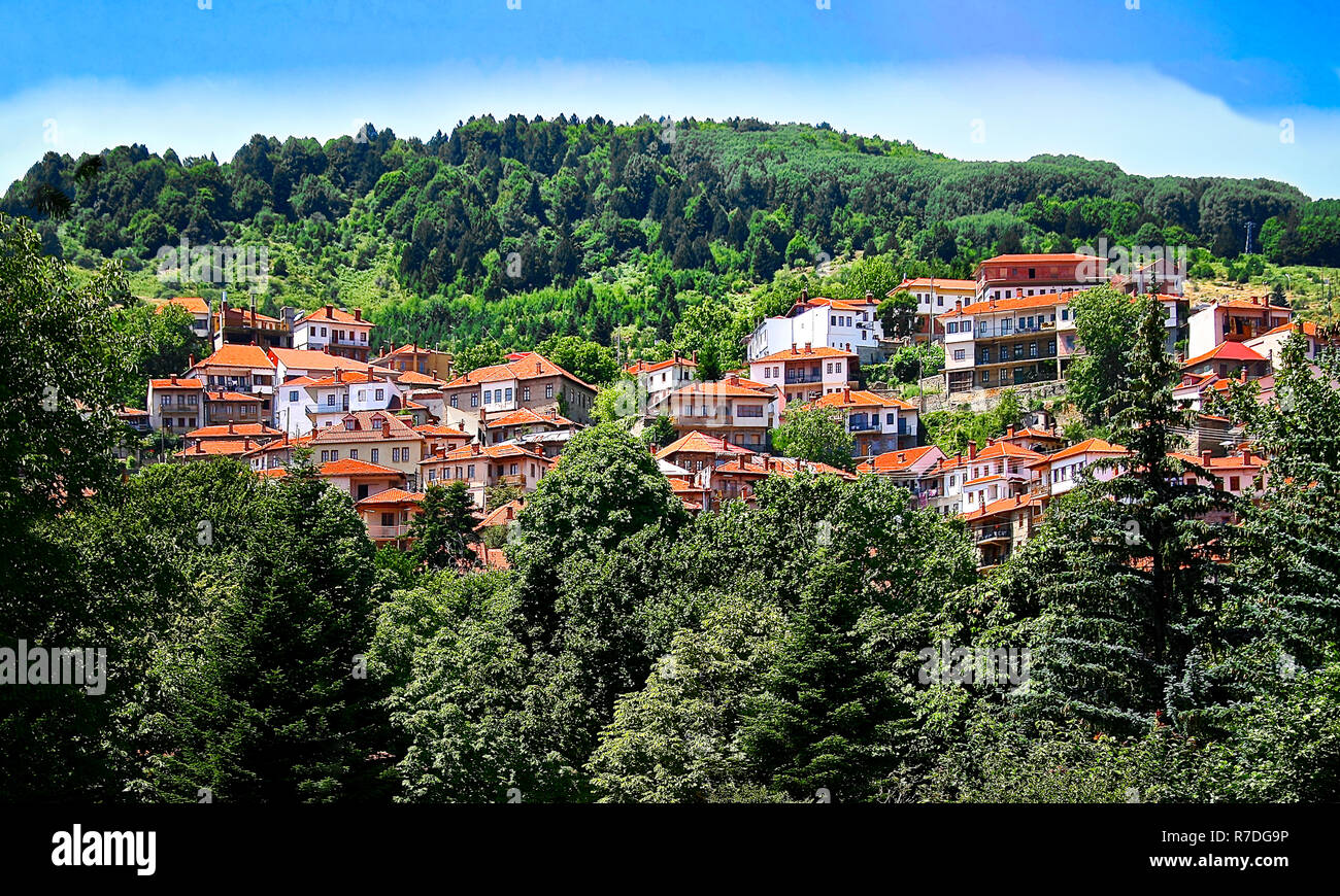 The houses in metsovo greek village hi-res stock photography and images ...