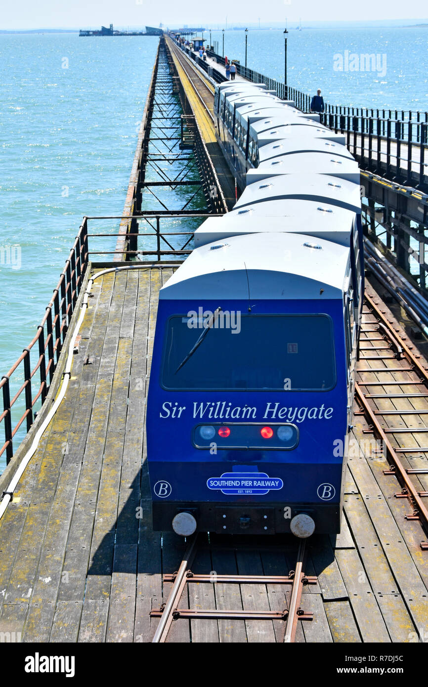 Famous River Thames Estuary Southend Pier public transport railway ...