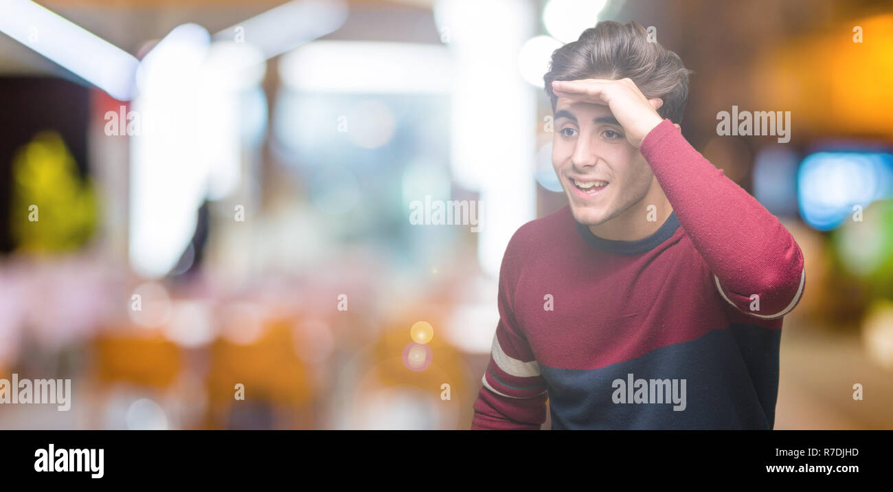 Young handsome man over isolated background very happy and smiling ...