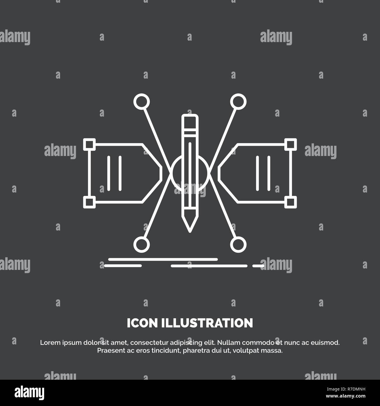 3d drawing design furniture wireframe Stock Vector Images - Alamy