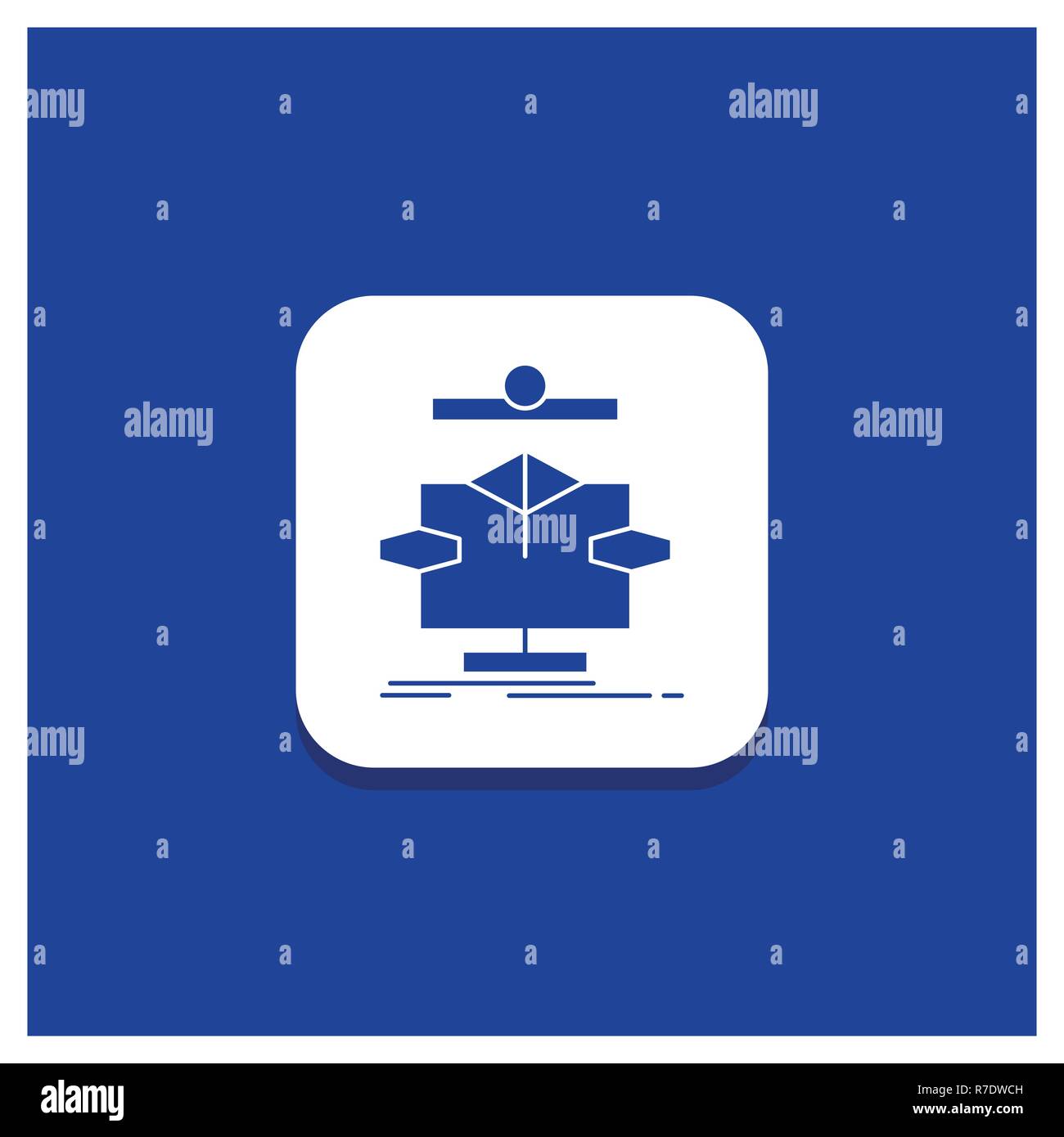 Glowing Blue Flowchart Diagram High Resolution Stock Photography and ...