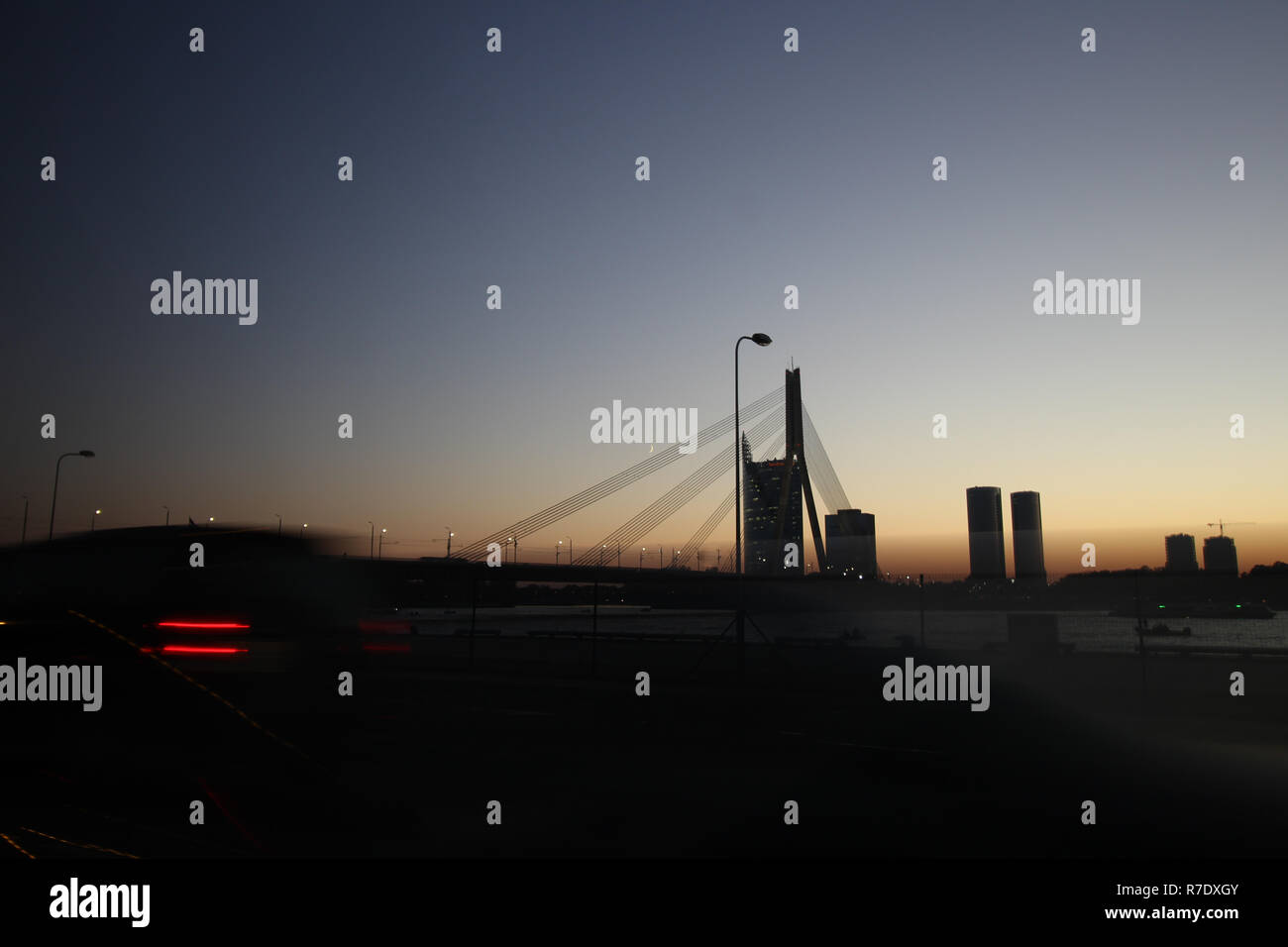 Landscape of evening Riga Stock Photo - Alamy