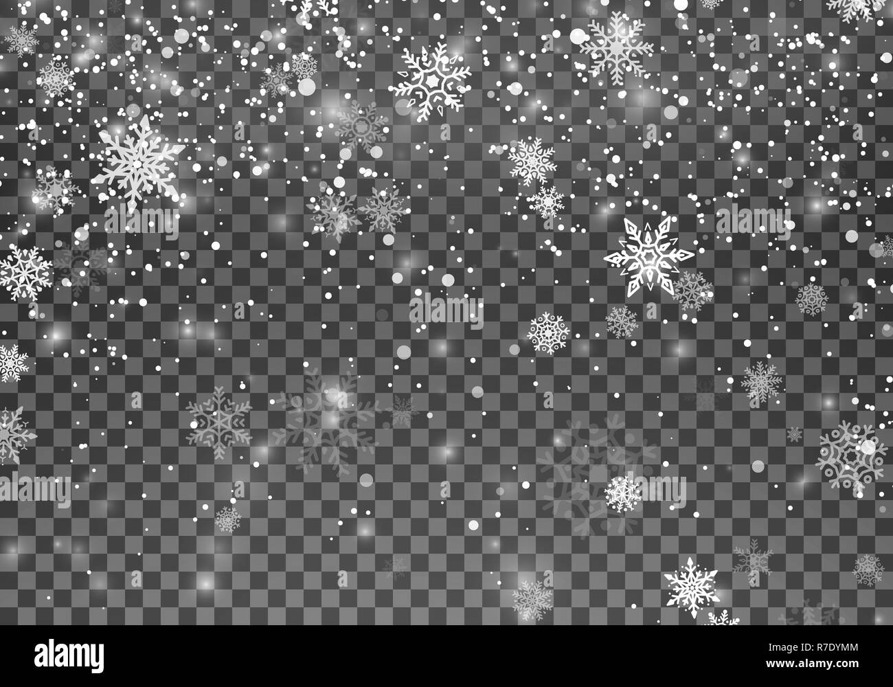 Magic Christmas snow. Abstract Snowfall holiday background. Falling ...