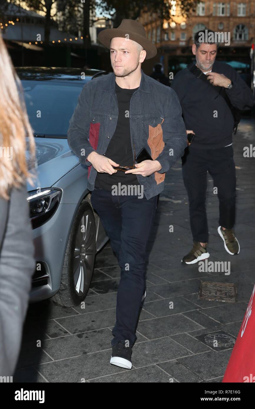 Taron Egerton seen at Global studios to promote his new movie Rocketman ...