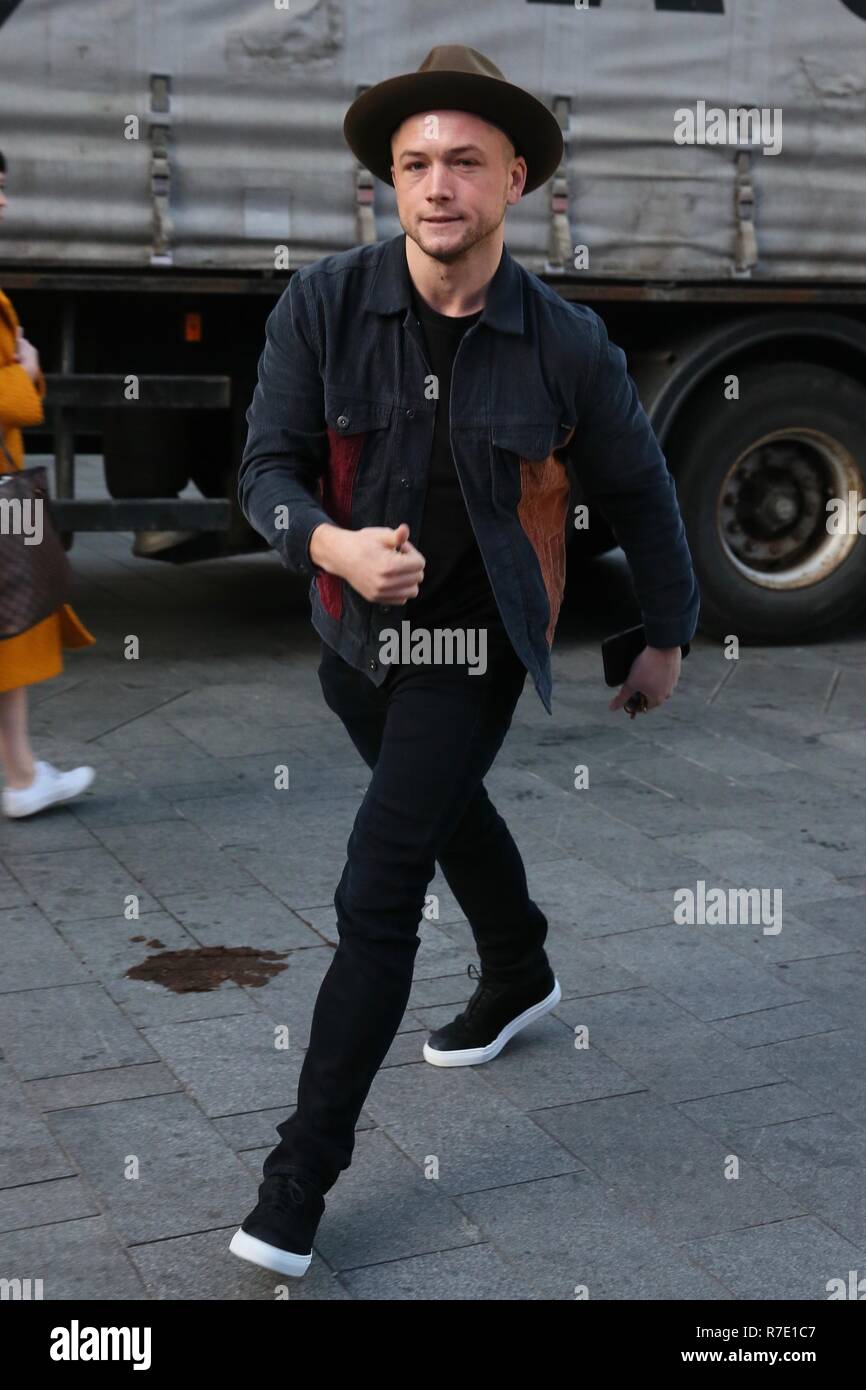 Taron Egerton seen at Global studios to promote his new movie Rocketman ...