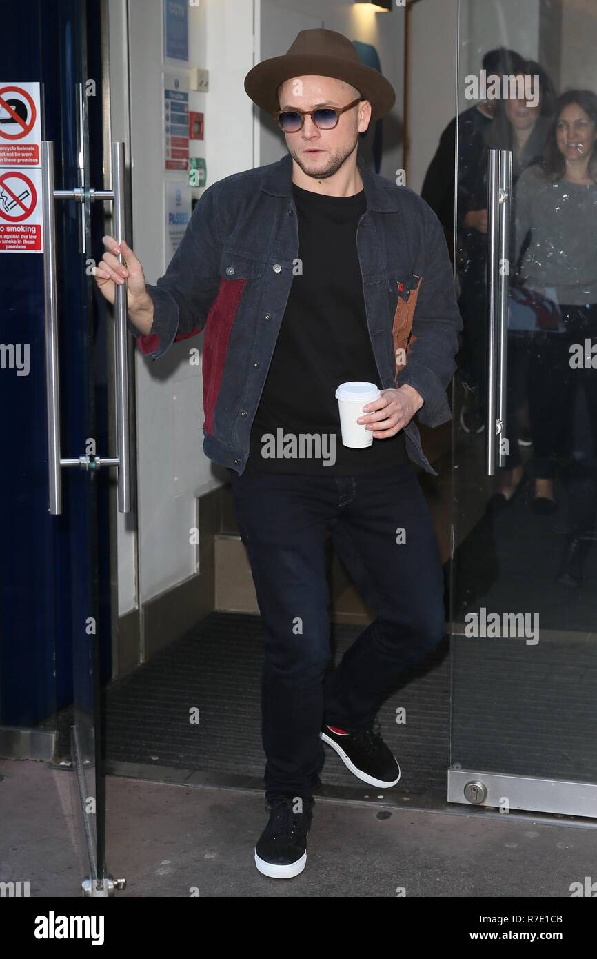 Taron Egerton seen at Global studios to promote his new movie Rocketman ...