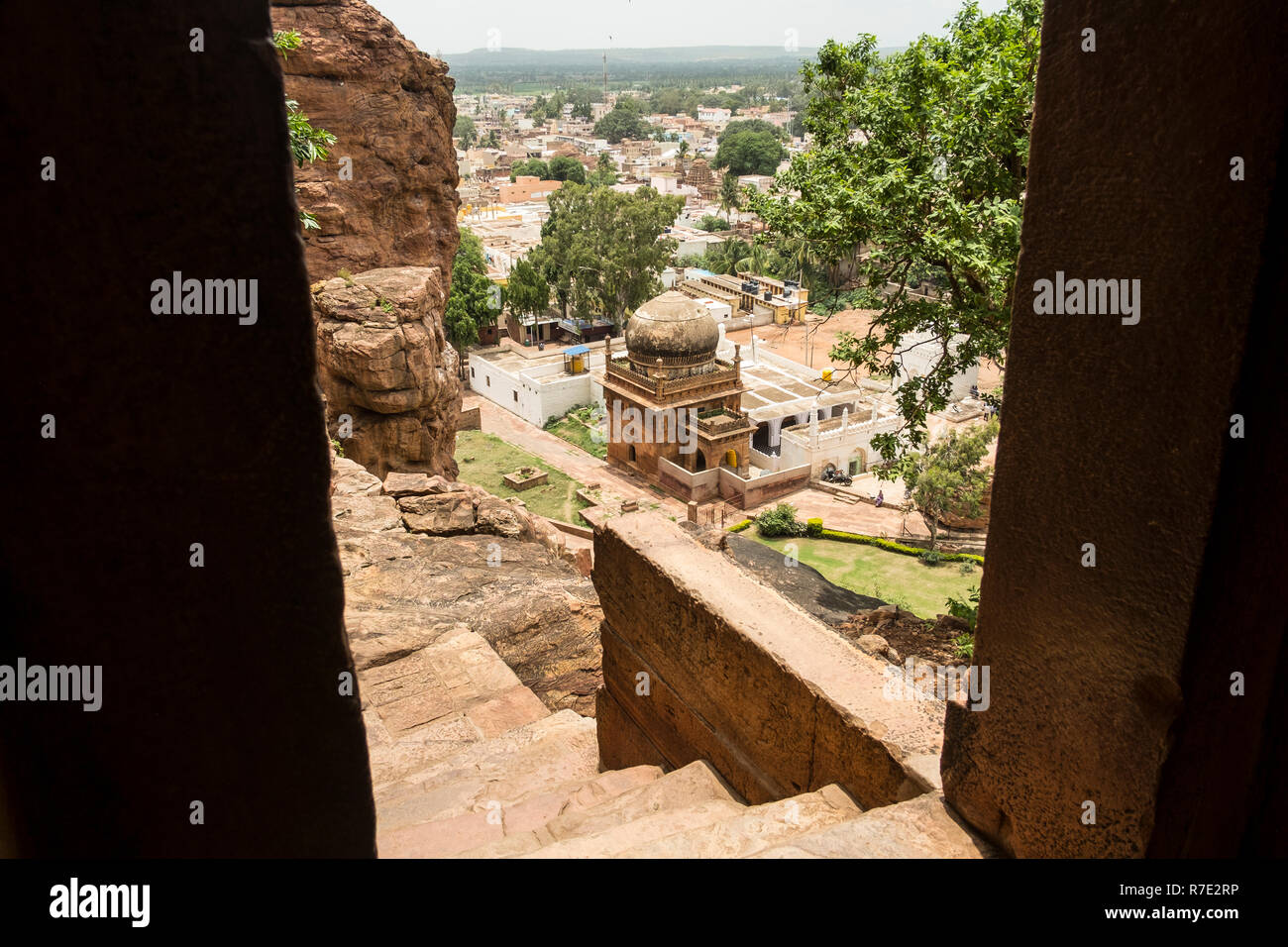 View of the Mosque of Adilshahi of Bijapur at Badami Cave Temples ...