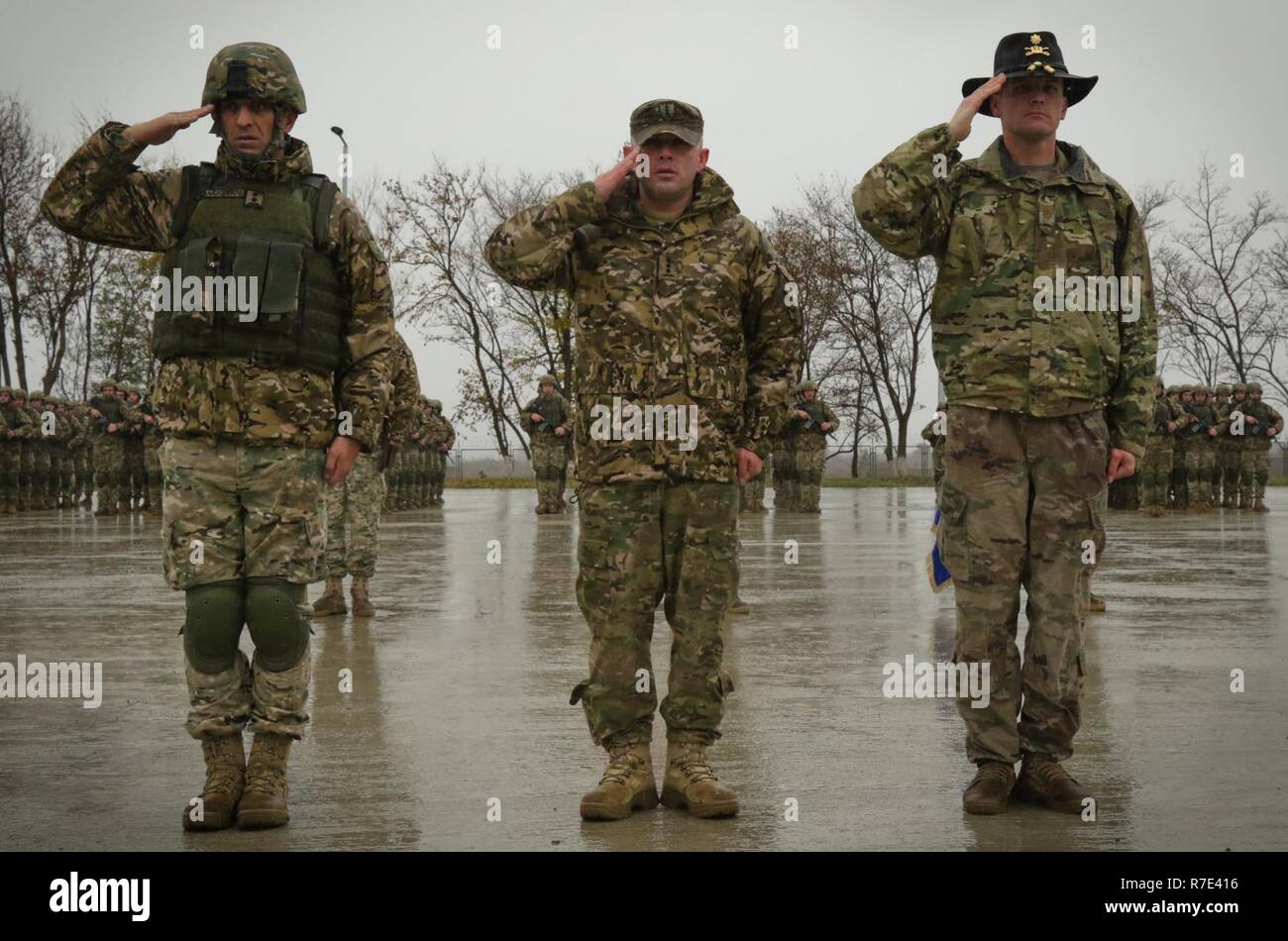 U.S. Army Maj. David Farrar (right) the S3 operations officer for the ...