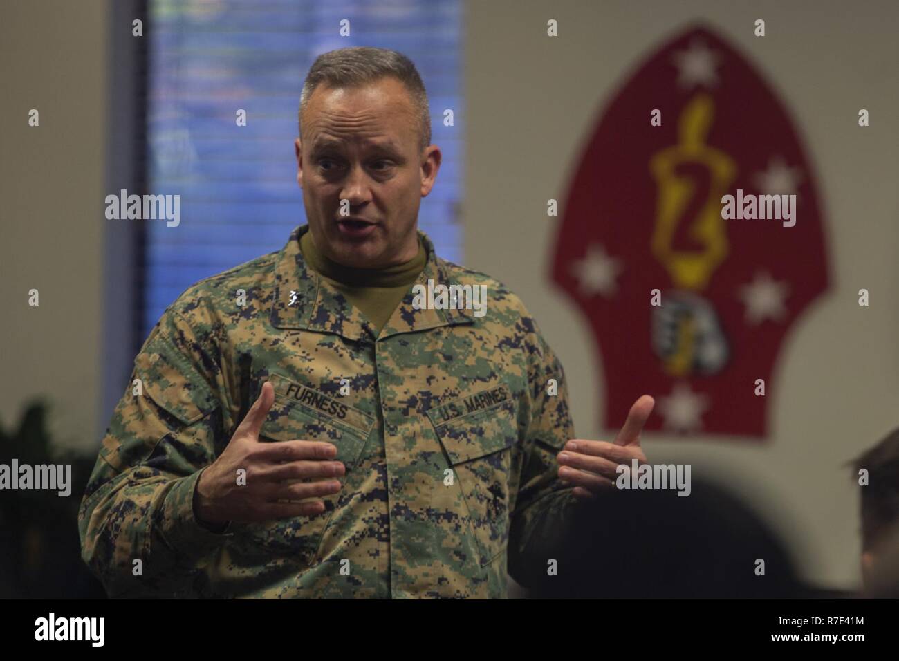 U.S. Marine Maj. Gen. David J. Furness, the commanding general of 2nd ...