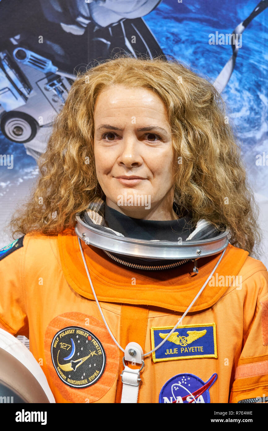 MONTREAL, CANADA - SEPTEMBER 23, 2018: Julie Payette canadian astronaut, businesswoman, engineer ...