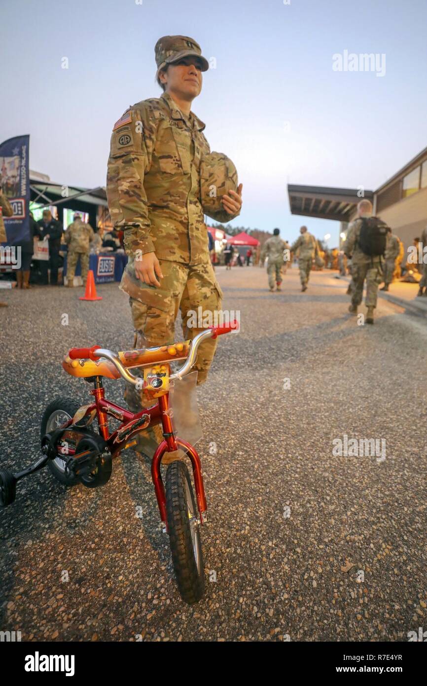 U.S. Army Cpt. Monica Notzon, of 503rd Military Police Battalion, waits ...