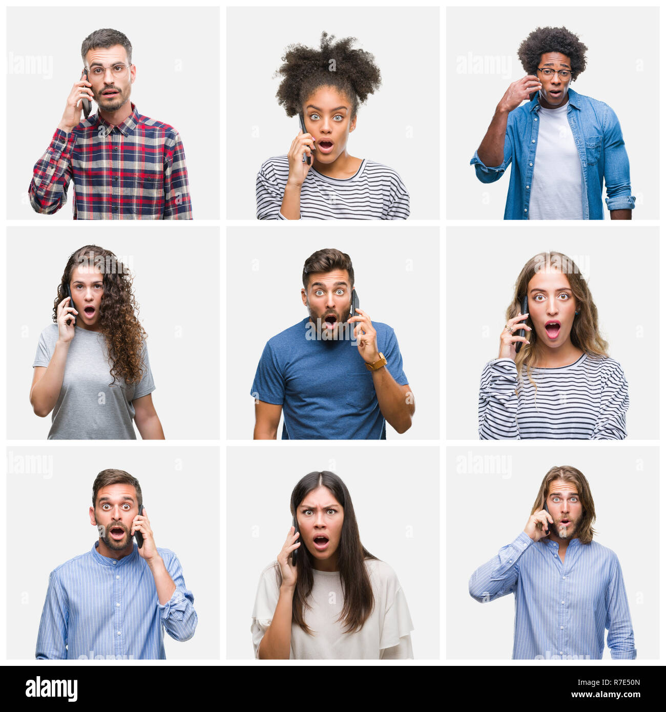 Scared Faces Of People