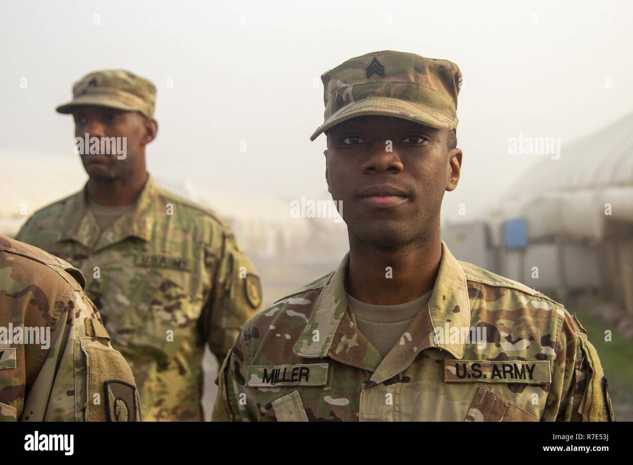 Sgt. Andrew Miller, Medic, with the 300th Special Troops Battalion ...