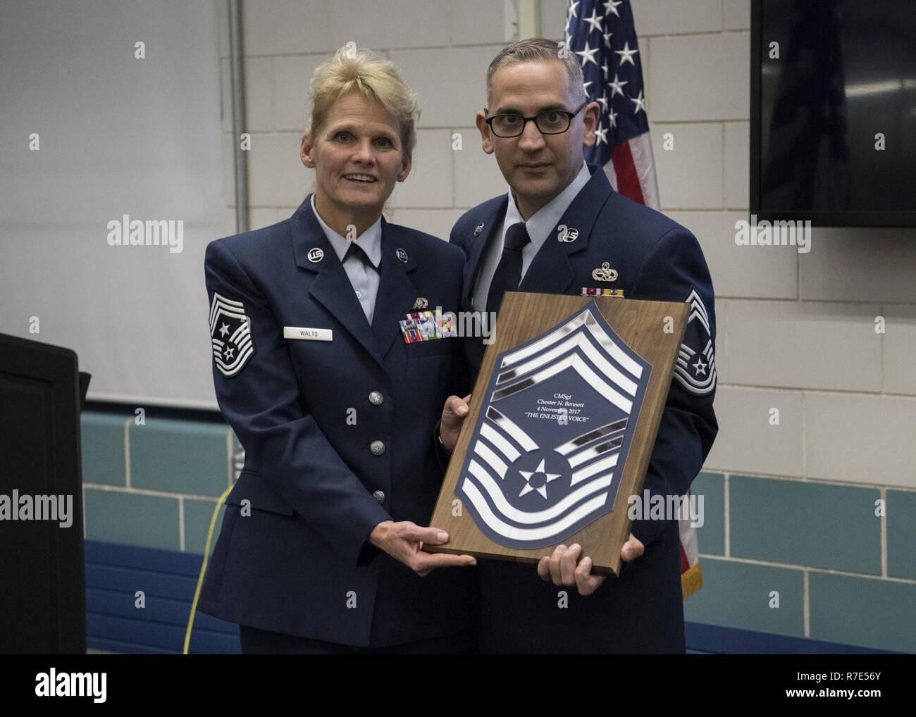 Chief Master Sgt. Maryanne Walts, 104th Fighter Wing command chief ...