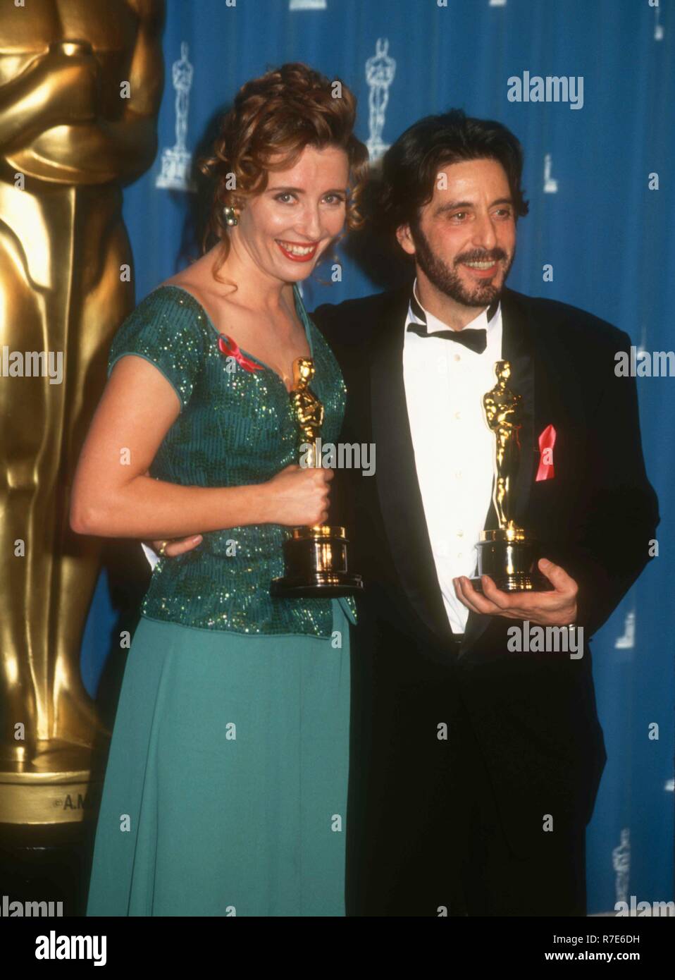 LOS ANGELES, CA - MARCH 29: Actress Emma Thompson and actor Al Pacino ...